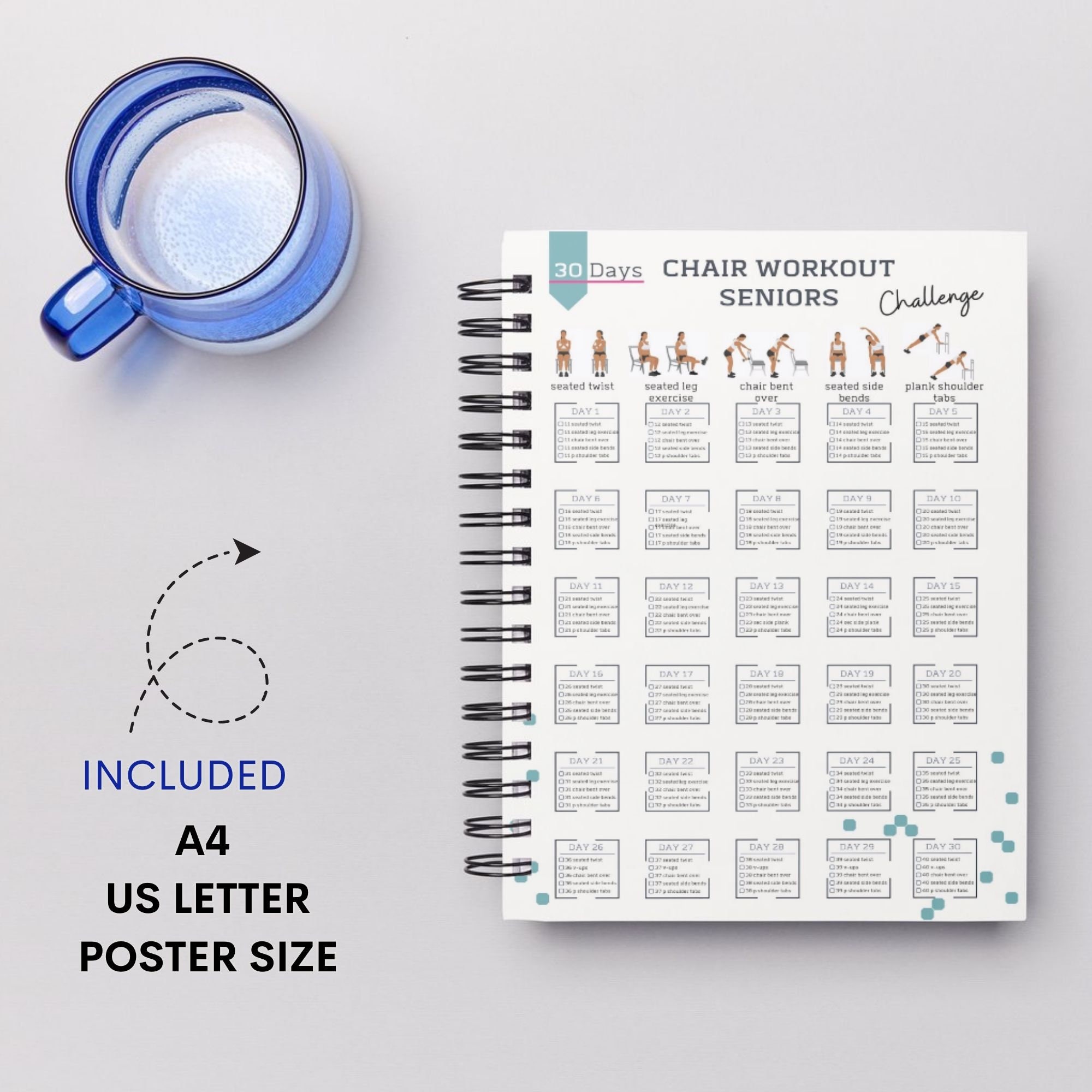 30 Day Chair Workout Seniors Challenge | Workout Digital | Reshape ...