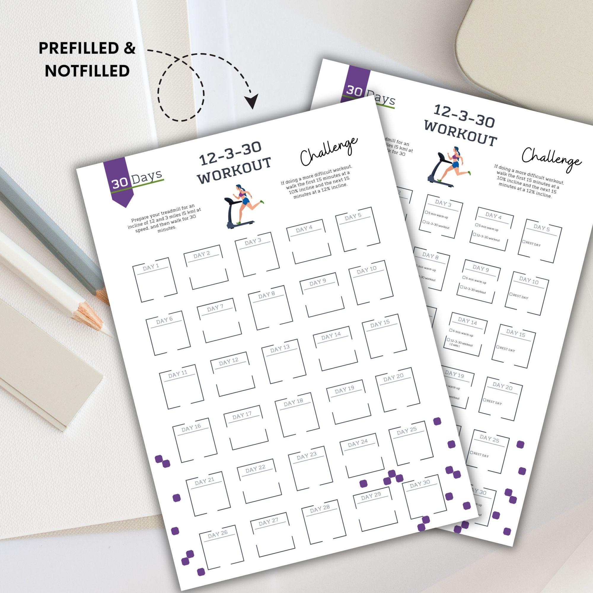 30 Day 12-3-30 Workout Challenge | Treadmill Exercise| Cardio Challenge ...