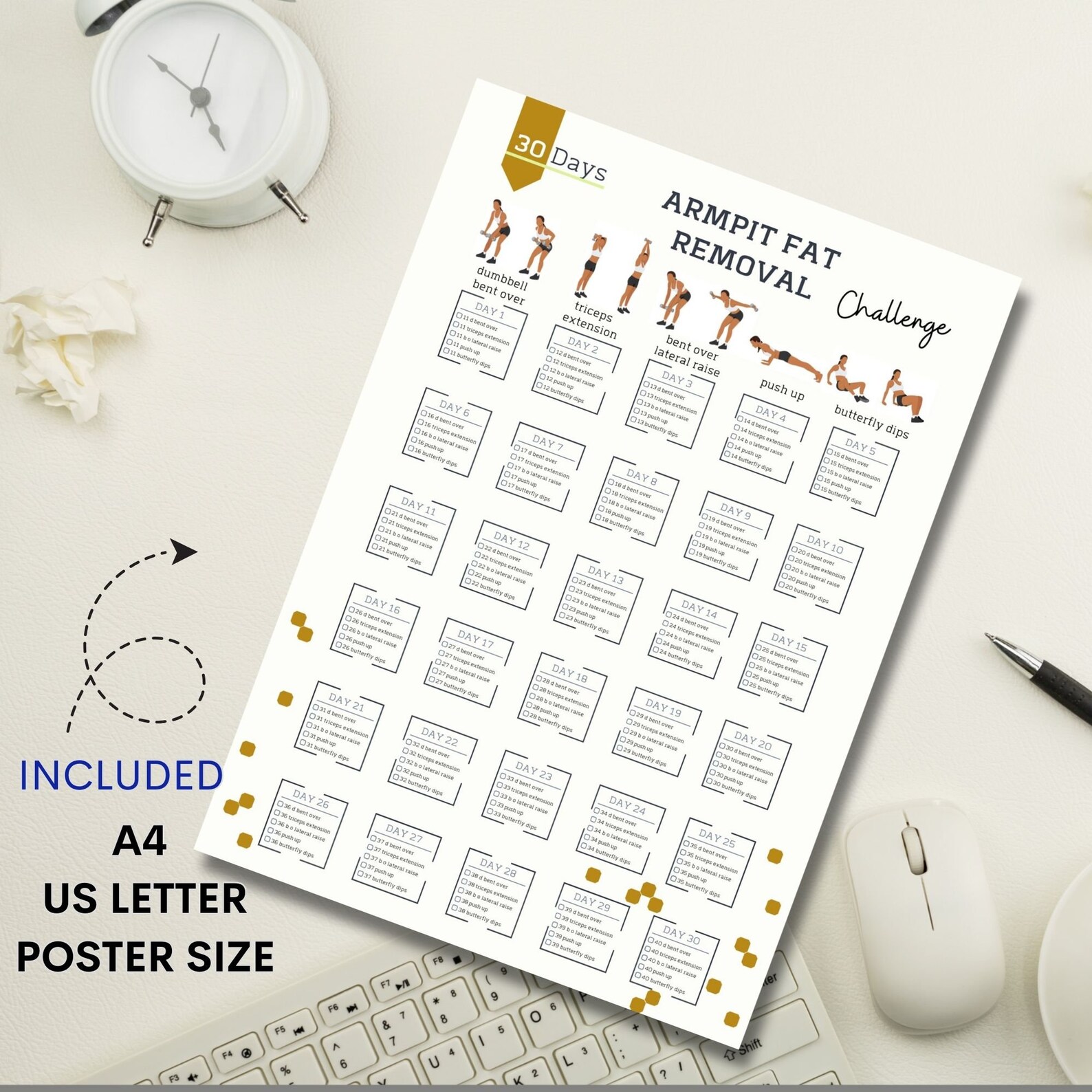 30 Day Armpit Fat Removal Challenge | House Workout| Sleek Arm Guide ...