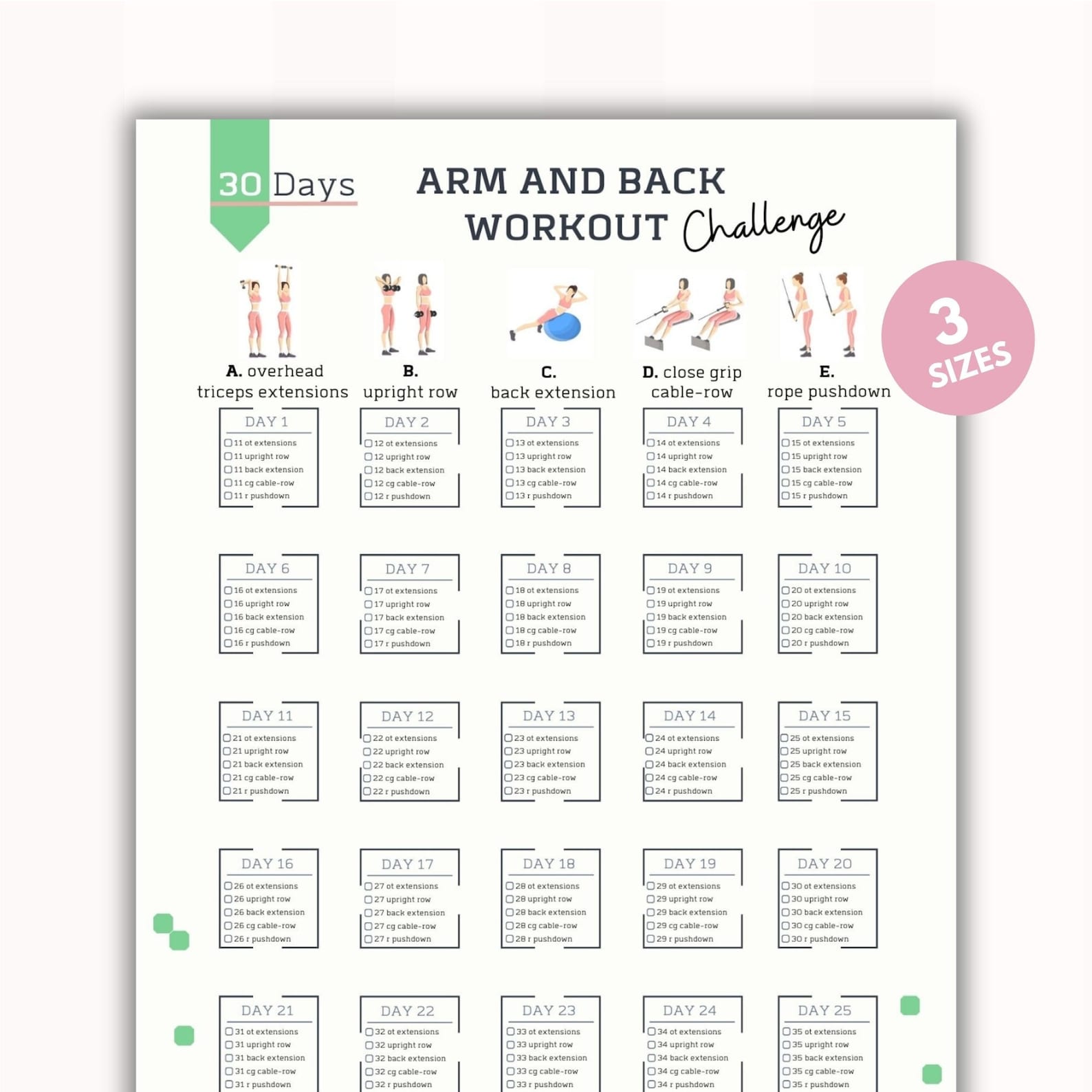 30 Day Arm and Back Workout Challenge | Weight Lose | Bodybuilding Tracker | Gym Workout Sheet ...