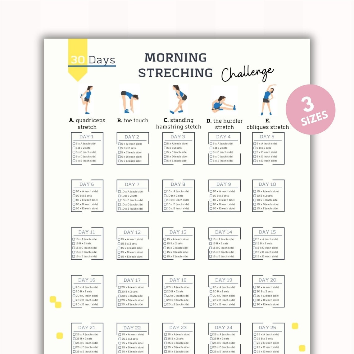 30 Day Morning Stretch Challenge | House Workout Women | Bodybuilding ...