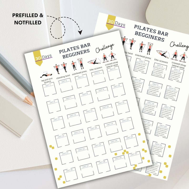 30 Day Pilates Bar Begginers Workout Challenge | Pilates Bar Exercise ...