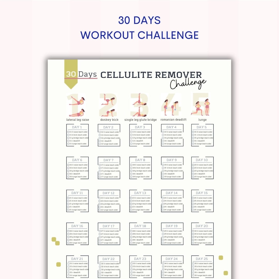 30 Day Cellulite Remover Challenge Anti Cellulite Home - Etsy Australia
