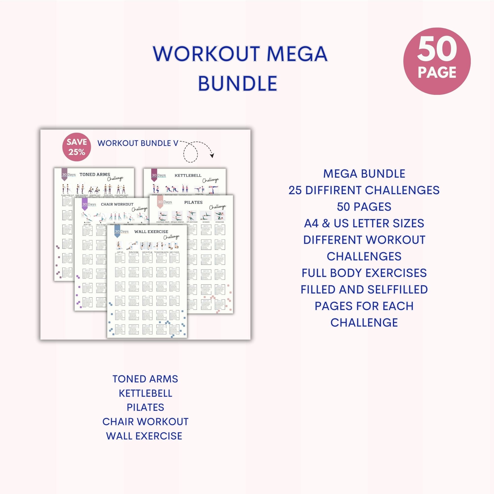 Workout Mega Bundle | 25 Products | 30 Day Workout Challenge | House ...