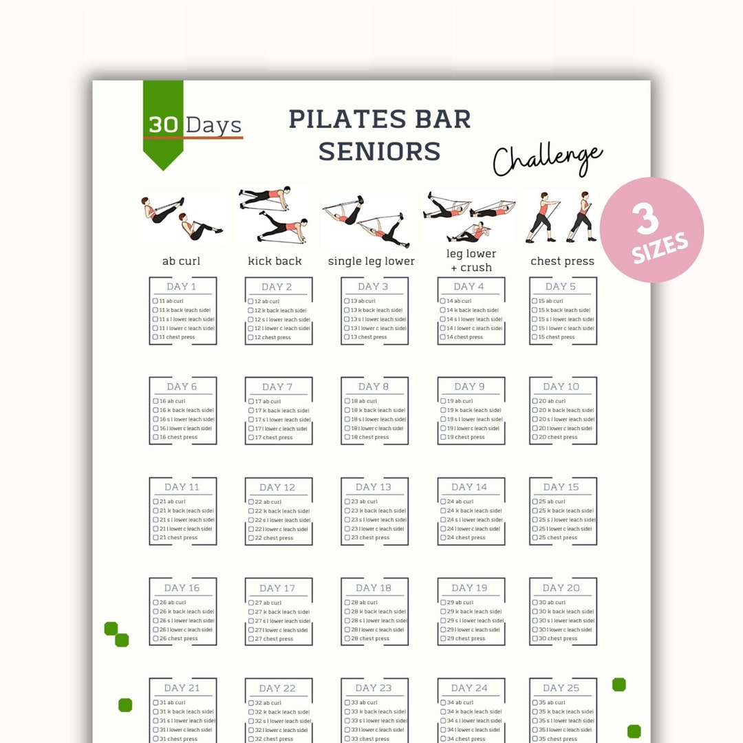 30 Day Pilates Bar Seniors Workout Challenge | Pilates Bar Exercise ...
