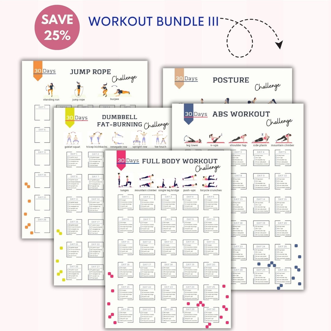 Workout Bundle 3 | 5 Products | 30 Day Workout Challenge | House ...