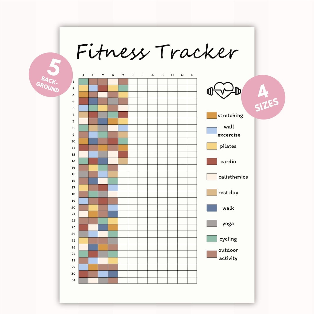 Fitness Tracker |workout Progress | Health Tracker |workout Log ...