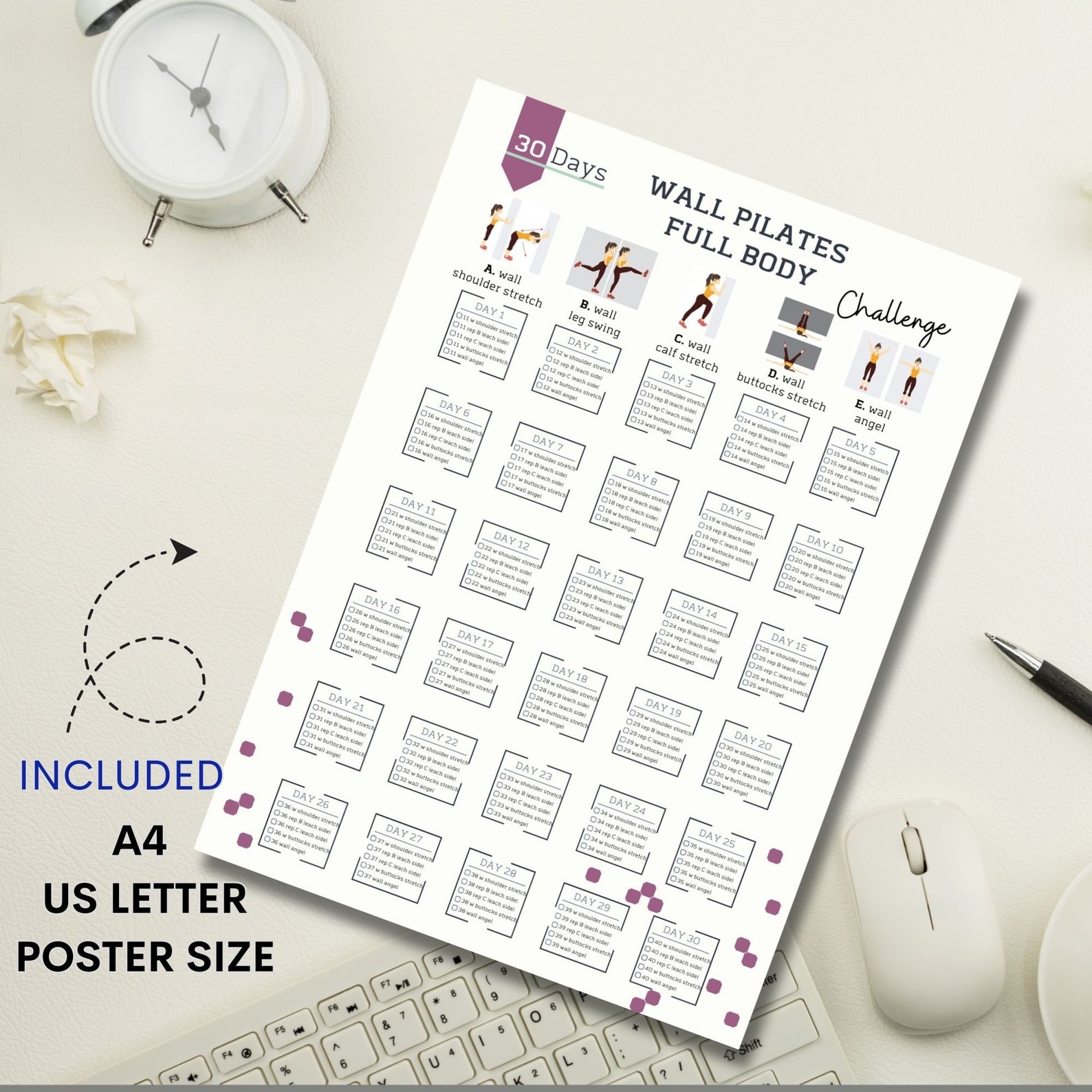 Wall Pilates Full Body | Women Workout at Home |30 Day Challenge |quick ...