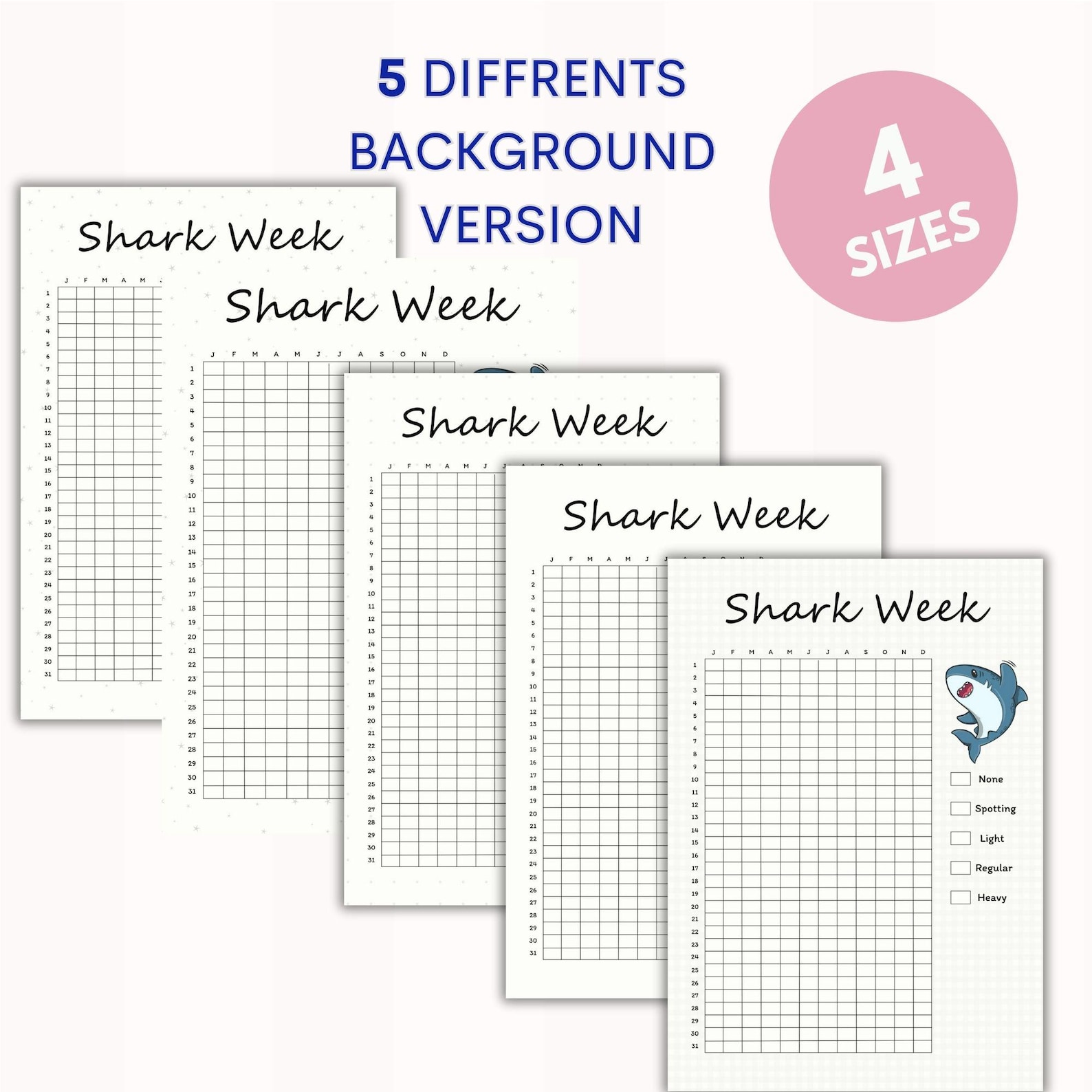 Shark Week |period Tracker |ovulation Tracker | Monthly Cycle ...