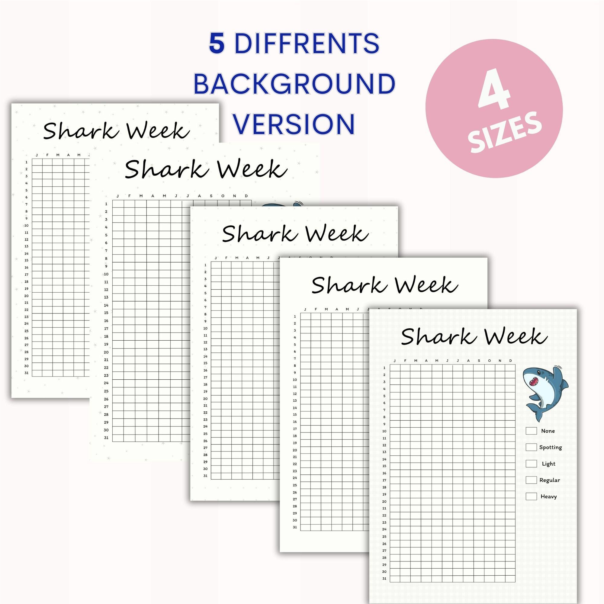 Shark Week |period Tracker |ovulation Tracker | Monthly Cycle ...