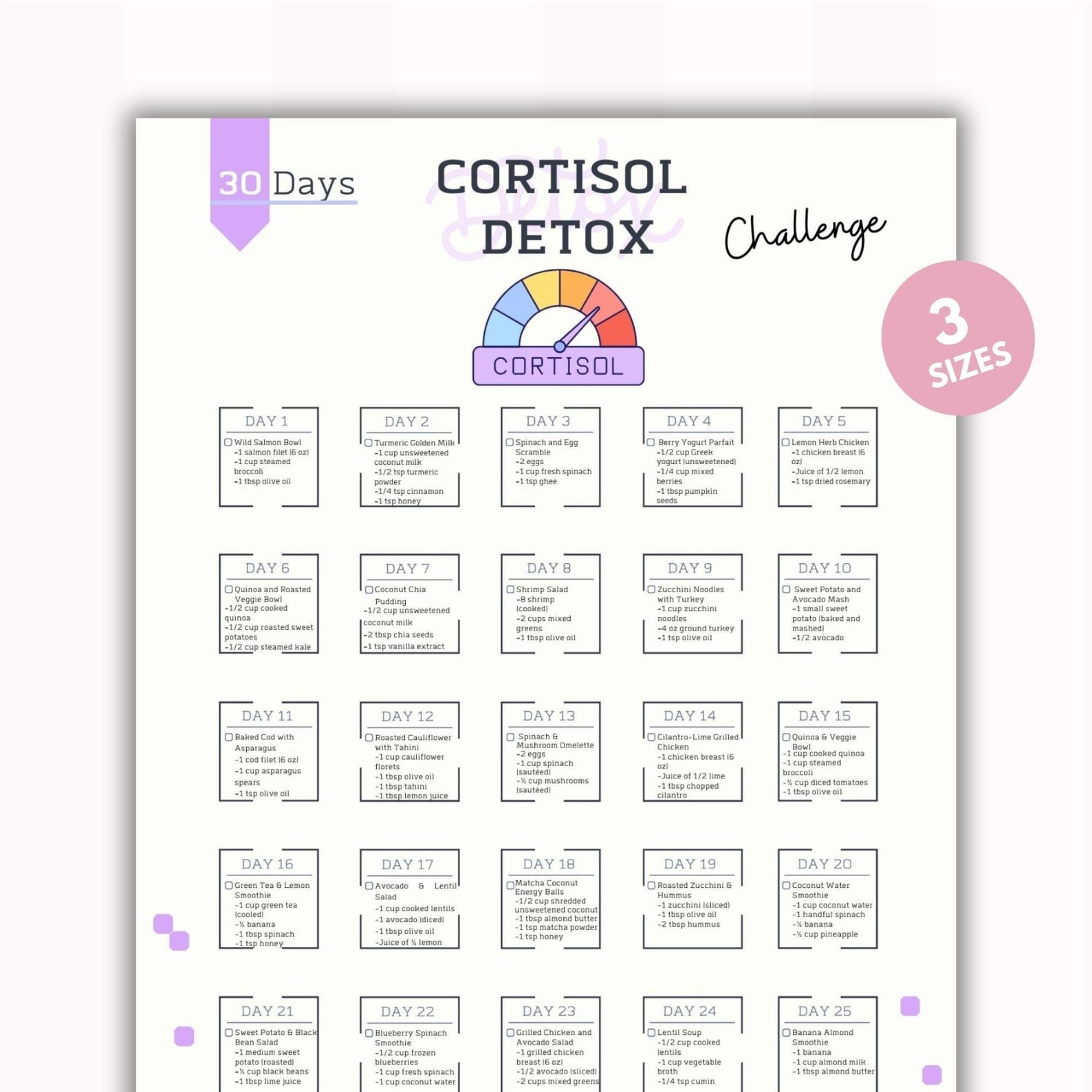 Cortisol Detox Challenge| Detox Recipe| Healthy Eating | Reduce ...