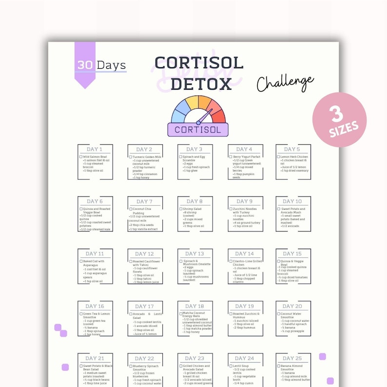 Cortisol Detox Challenge| Detox Recipe| Healthy Eating | Reduce Cortisol | Cortisol Diet ...