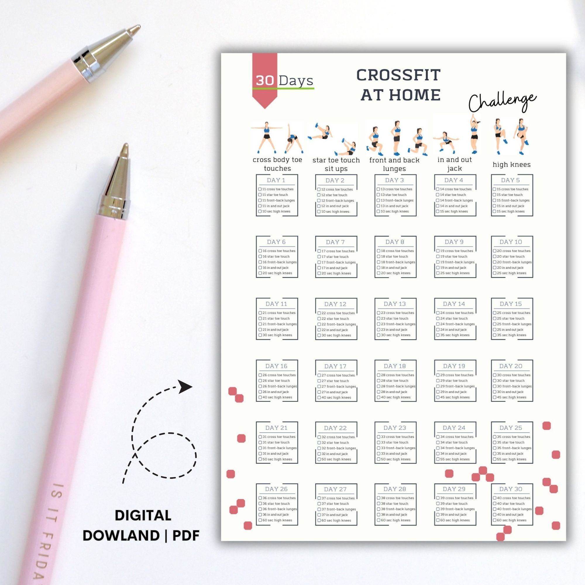 Crossfit Bundle |5 Products | 30 Day Workout Challenge |home Crossfit ...