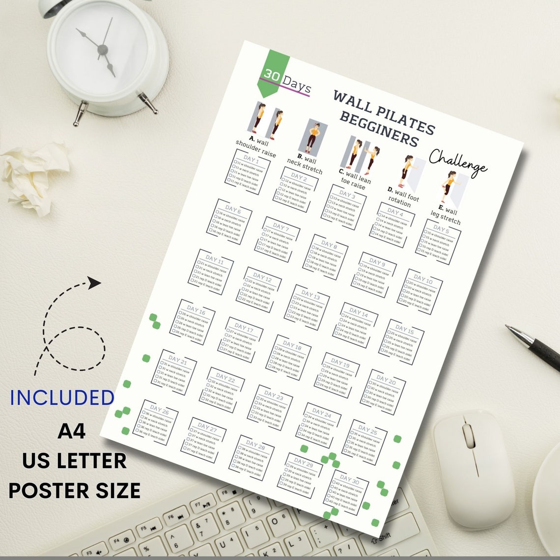 Wall Pilates for Begginerswomen Workout at Home 30 Day Challenge quick ...