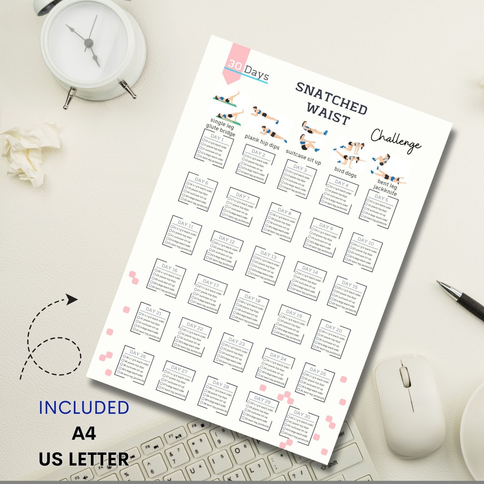 30 Day Snatched Waist Challenge | Waist-trimming | Sleeker Waist |lose ...