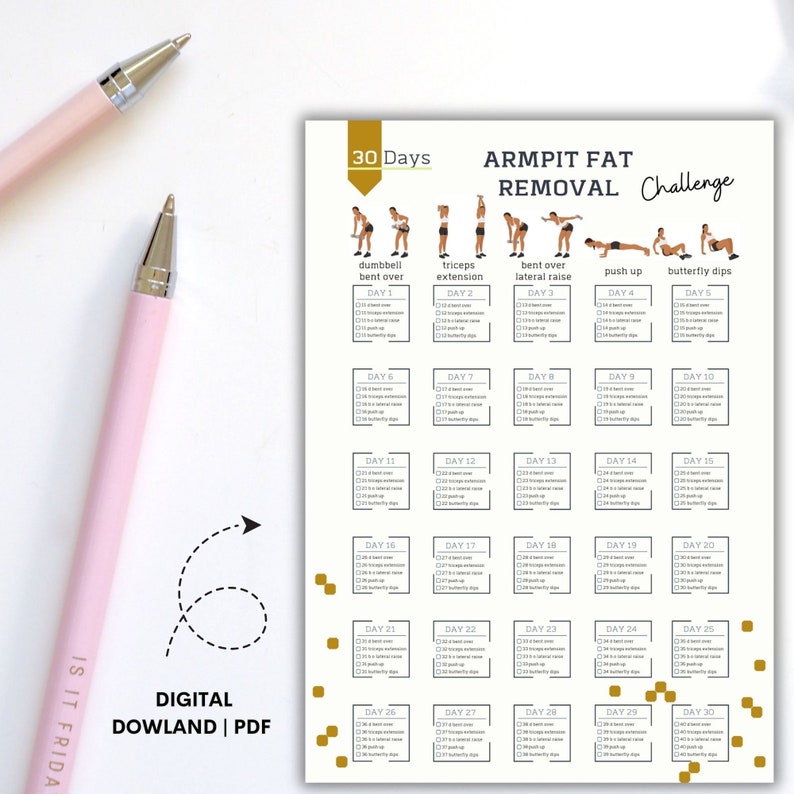 30 Day Armpit Fat Removal Challenge | House Workout| Sleek Arm Guide ...