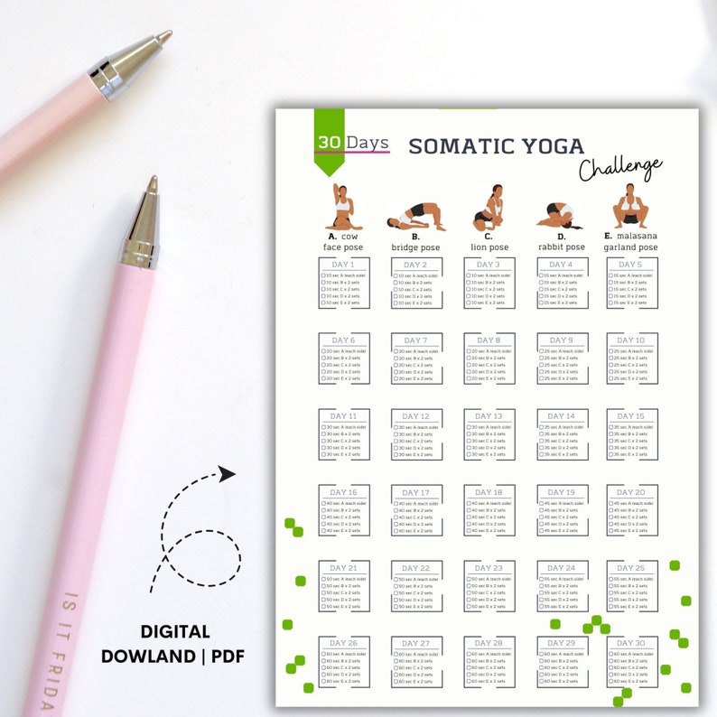 30 Day Somatic Yoga Challenge | Somatic Therapy | Somatic Healing ...