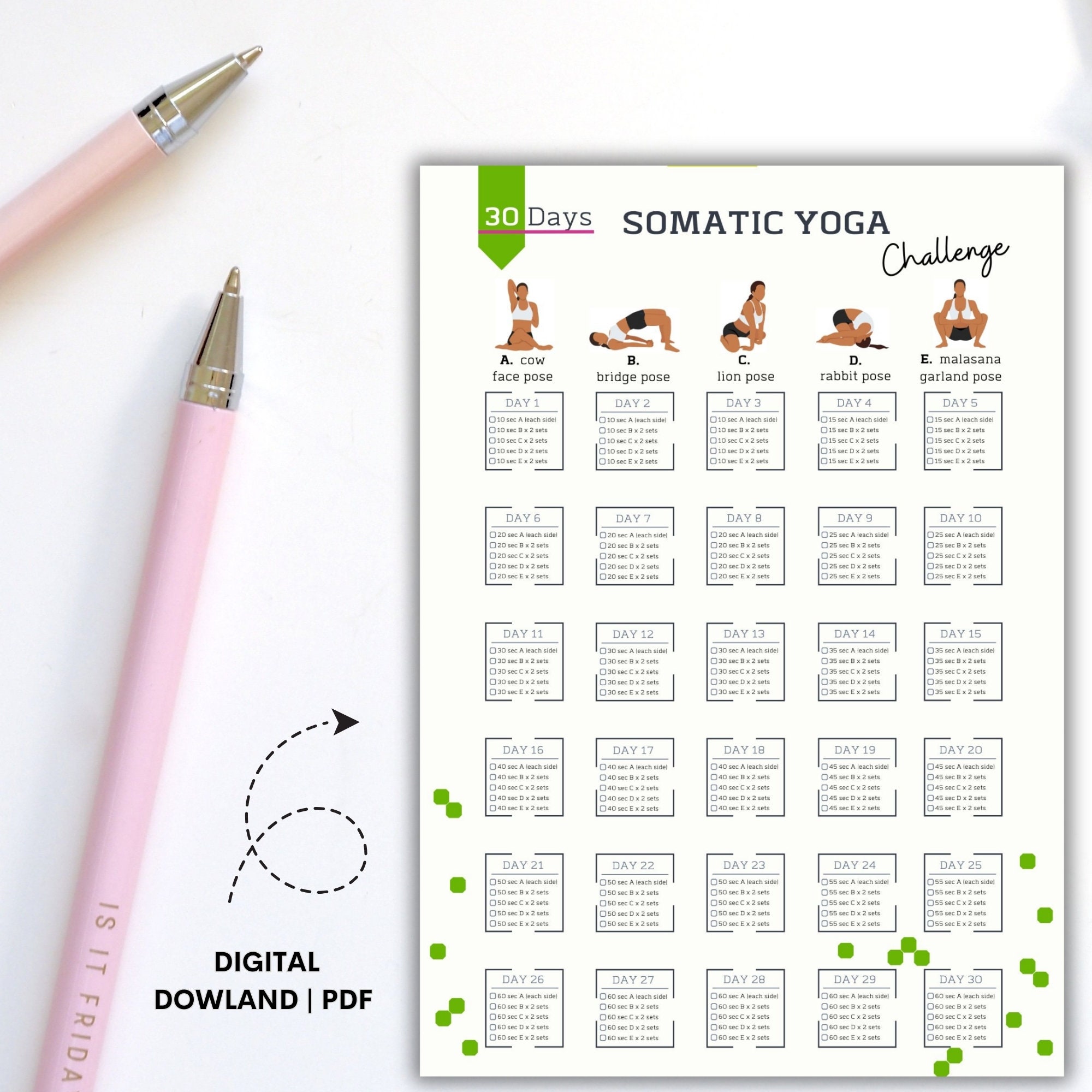 30 Day Somatic Yoga Challenge | Somatic Therapy | Somatic Healing ...
