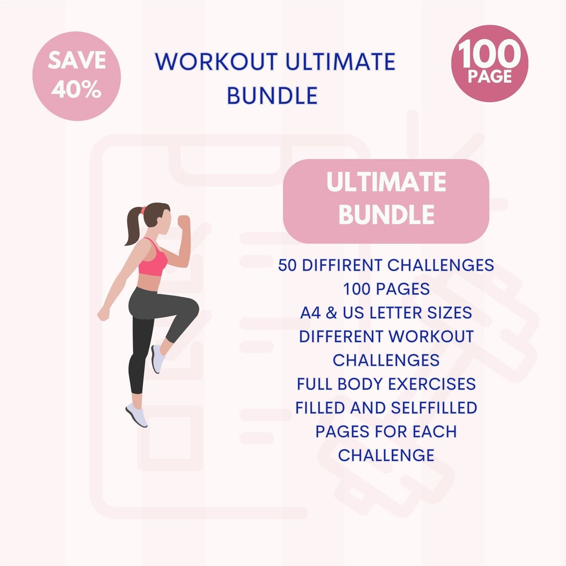 Ultimate Workout Bundle Workout Workbook 50 Product 30 Day Workout ...