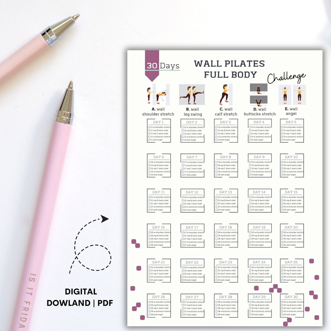 Wall Pilates Full Body | Women Workout at Home |30 Day Challenge |quick ...