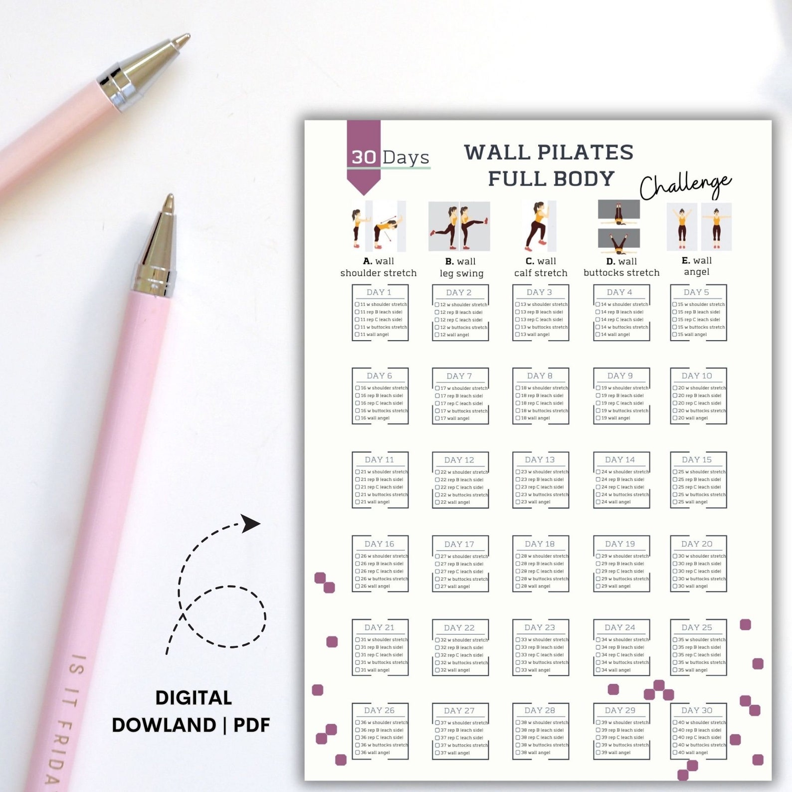 Wall Pilates Full Body | Women Workout at Home |30 Day Challenge |quick ...