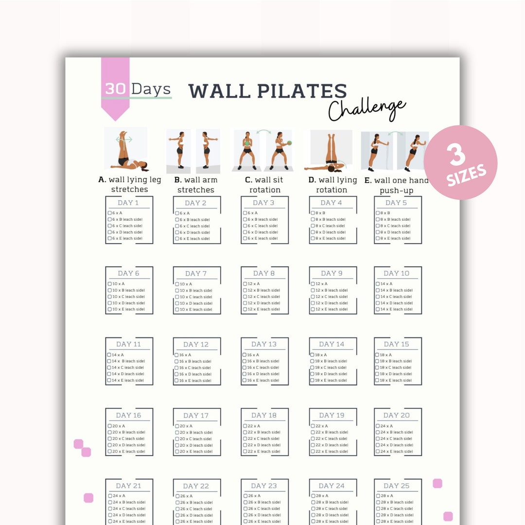 30 Day Wall Pilates Challenge |wall Pilates | Workout Digital | Quick ...