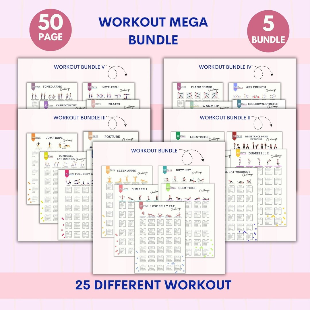 Workout Mega Bundle | 25 Products | 30 Day Workout Challenge | House ...