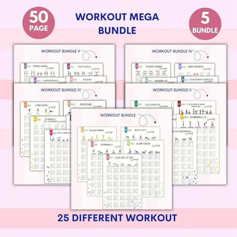 Workout Mega Bundle | 25 Products | 30 Day Workout Challenge | House ...
