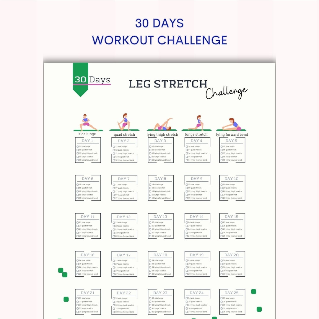 30 Day Leg Stretch Challenge | House Workout | Bodybuilding Tracker ...