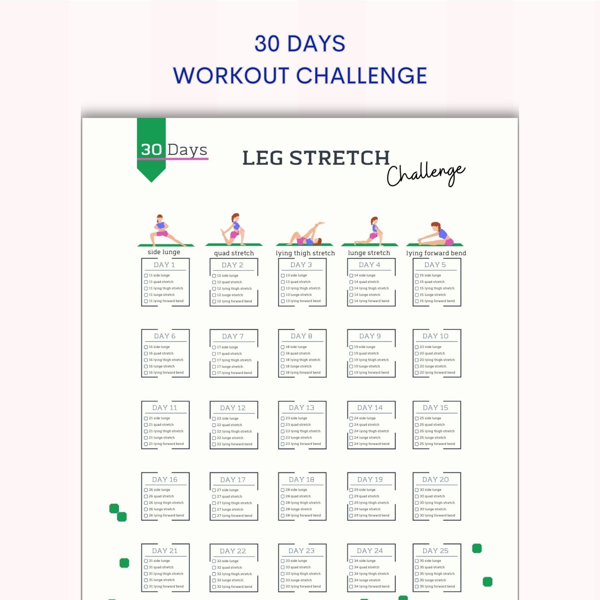 30 Day Leg Stretch Challenge | House Workout | Bodybuilding Tracker ...