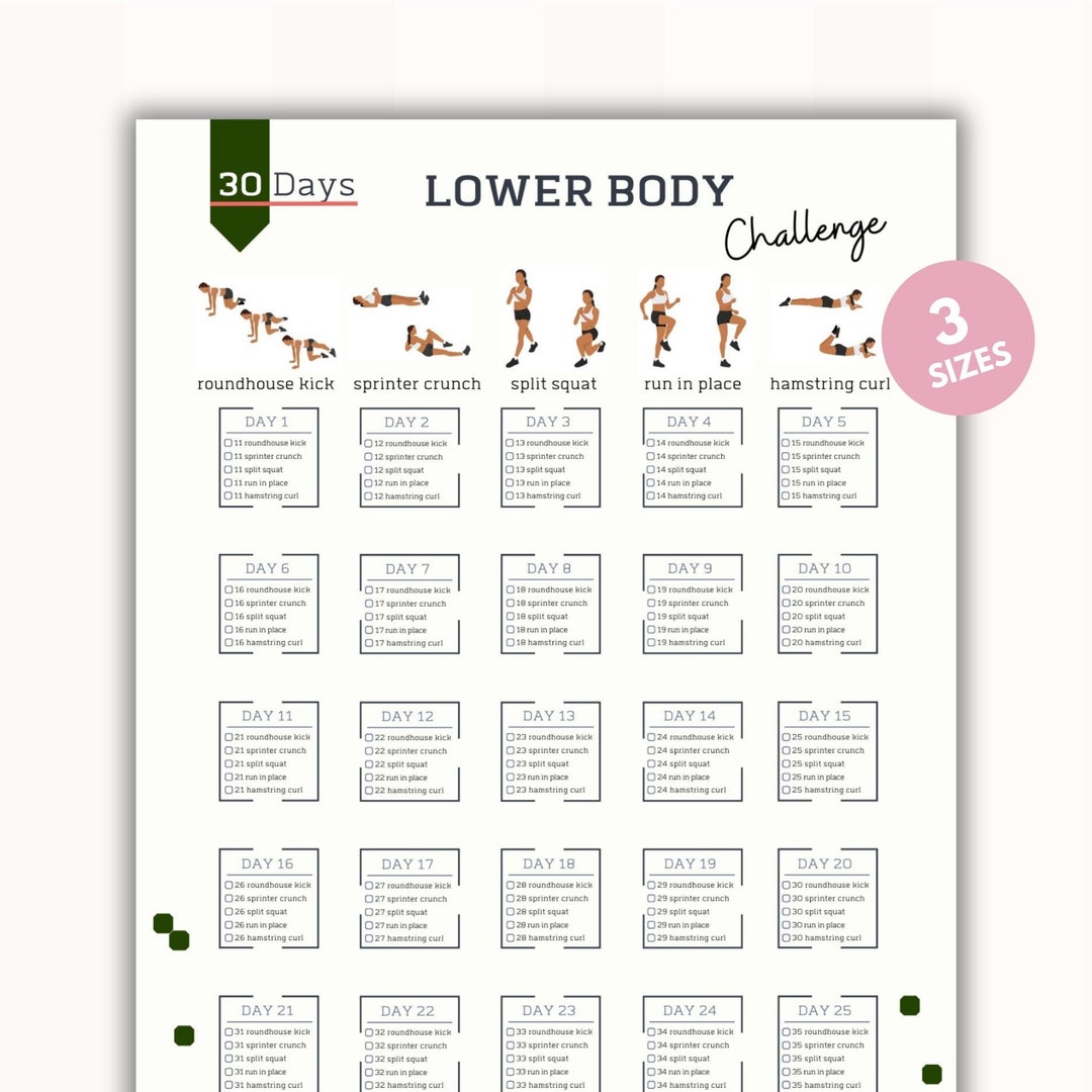 30 Day Lower Body Challenge | Lower Exercise |30 Day Challenge |abs Workout | Lower Body ...