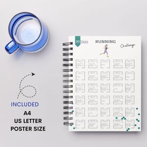 30-day Running Challenge Tracker | Workout Planner | Digital Fitness ...