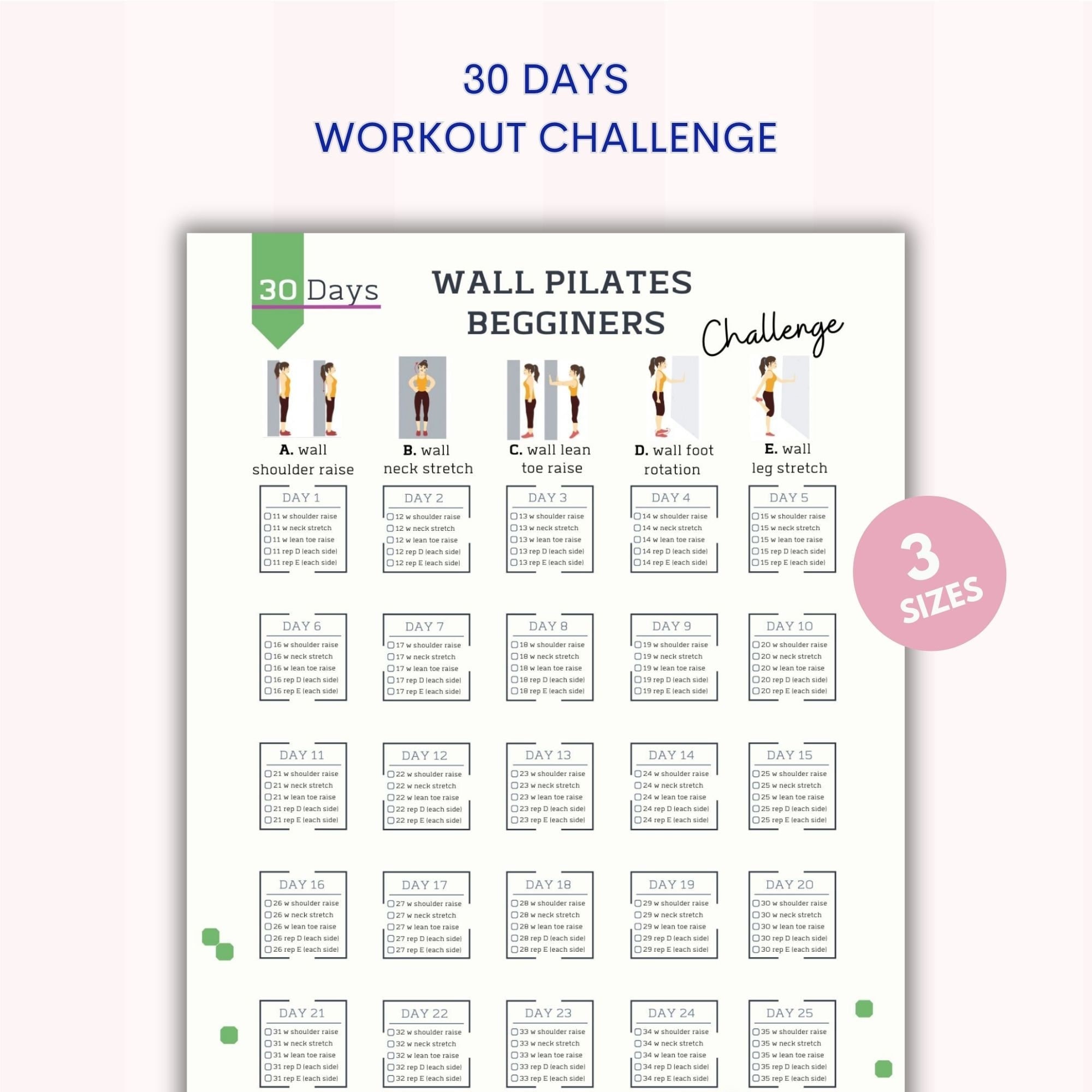 Wall Pilates for Begginerswomen Workout at Home 30 Day Challenge quick ...