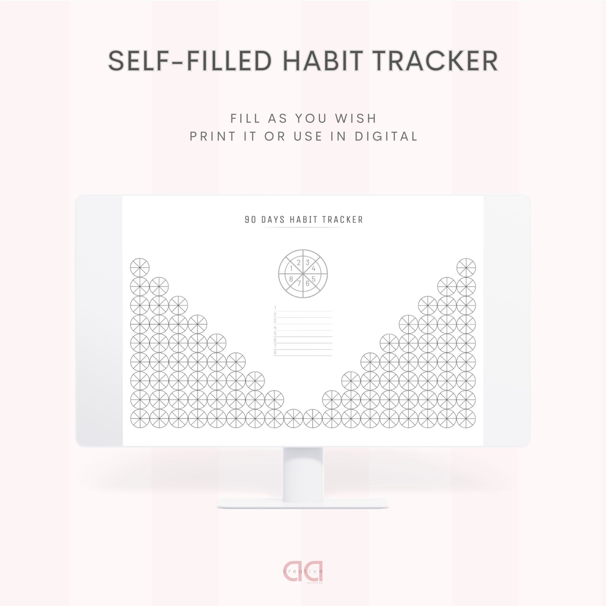 90 Day Habit Tracker | Monthly Habit Tracker | Undated Tracker ...