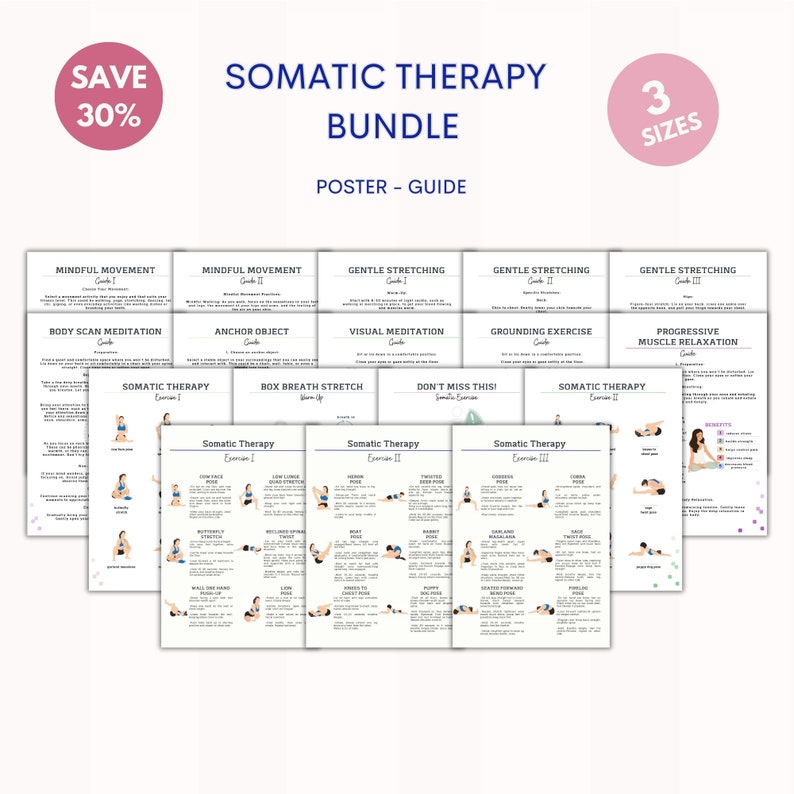Somatic Therapy Bundle | Somatic Exercise| Inner Healing |stress Relief ...