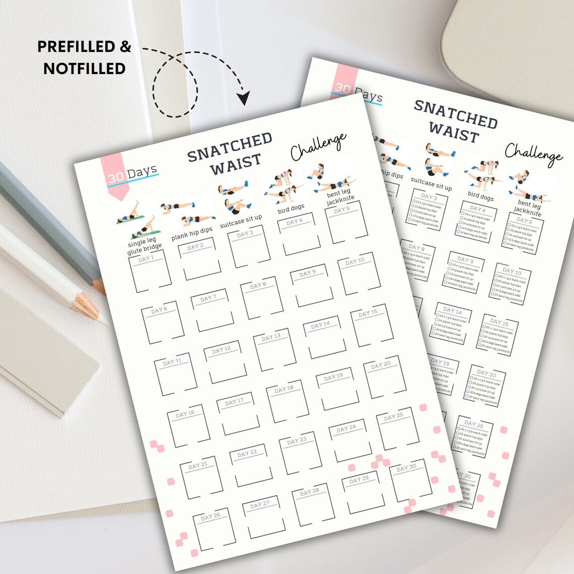 30 Day Snatched Waist Challenge | Waist-trimming | Sleeker Waist |lose ...