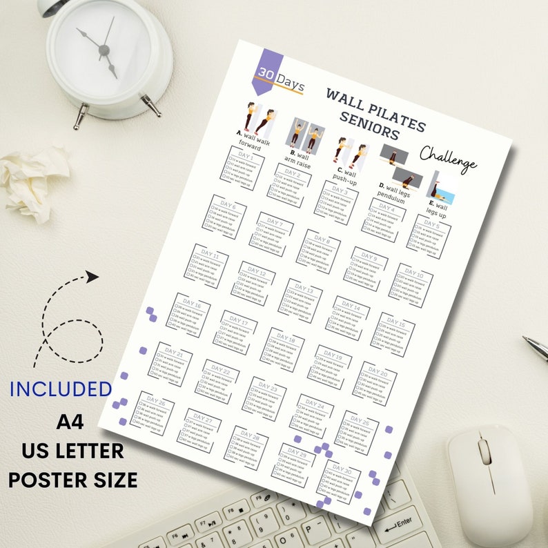 Wall Pilates Bundle |wall Pilates Senior, Begginer |30 Day Challenge ...
