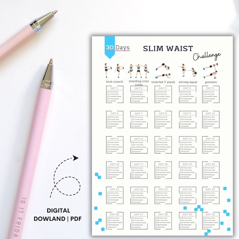 30 Day Slim Waist Challenge |women Workout at Home |30 Day Challenge ...