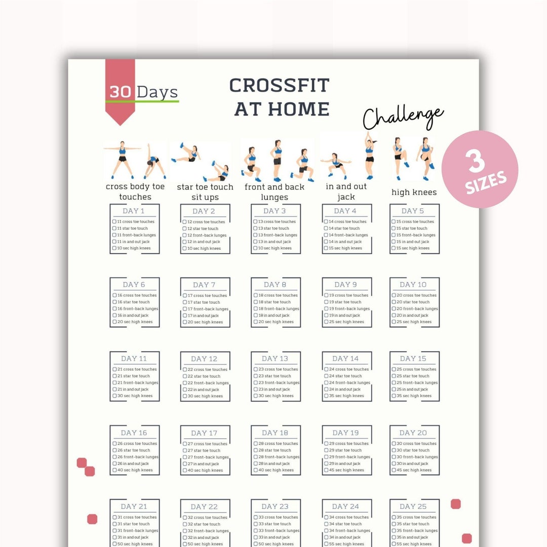 30 Day Crossfit at Home Challenge |home Crossfit |30 Day Workout ...