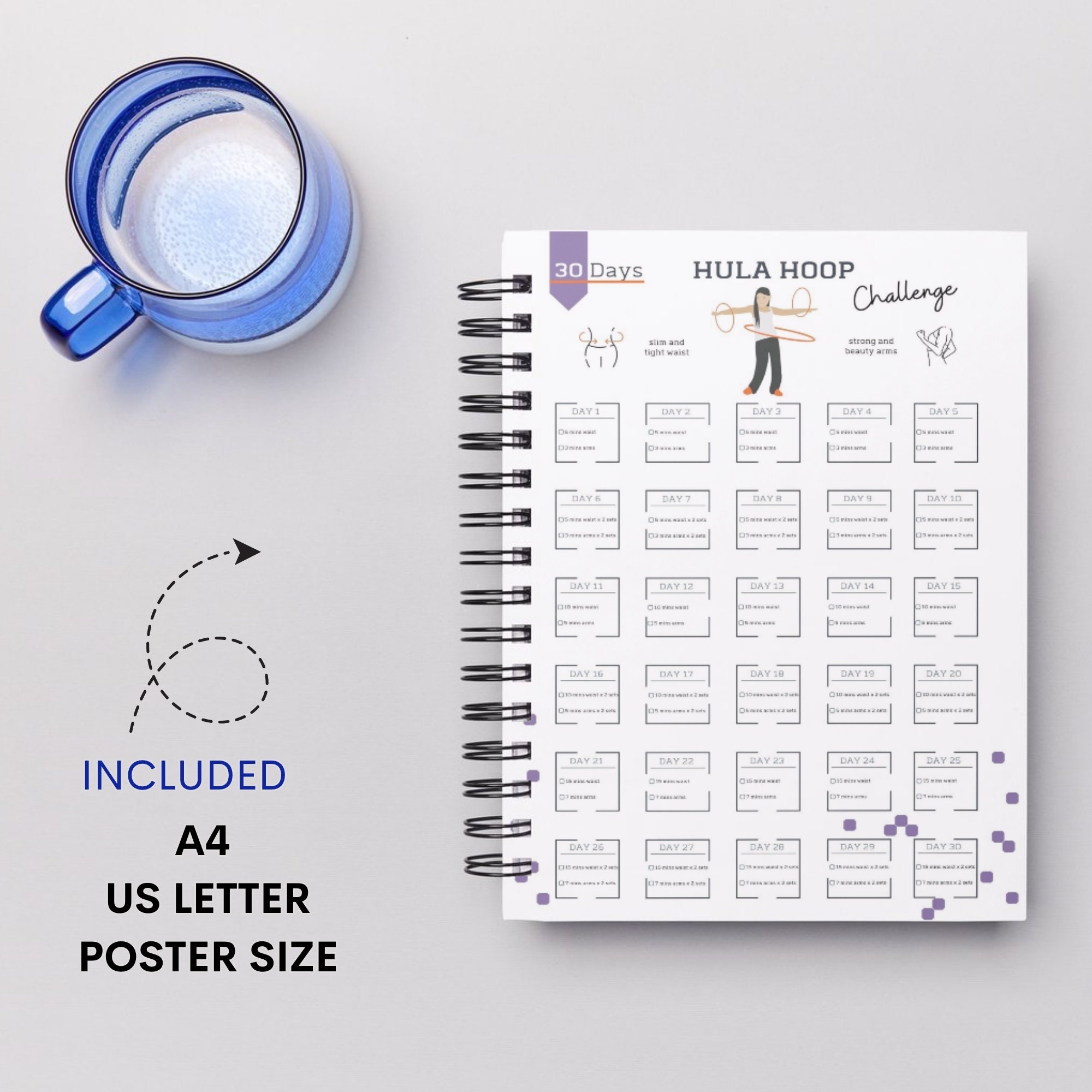 30 Day Hula Hoop Challenge | Workout Digital | Reshape Summer Body ...