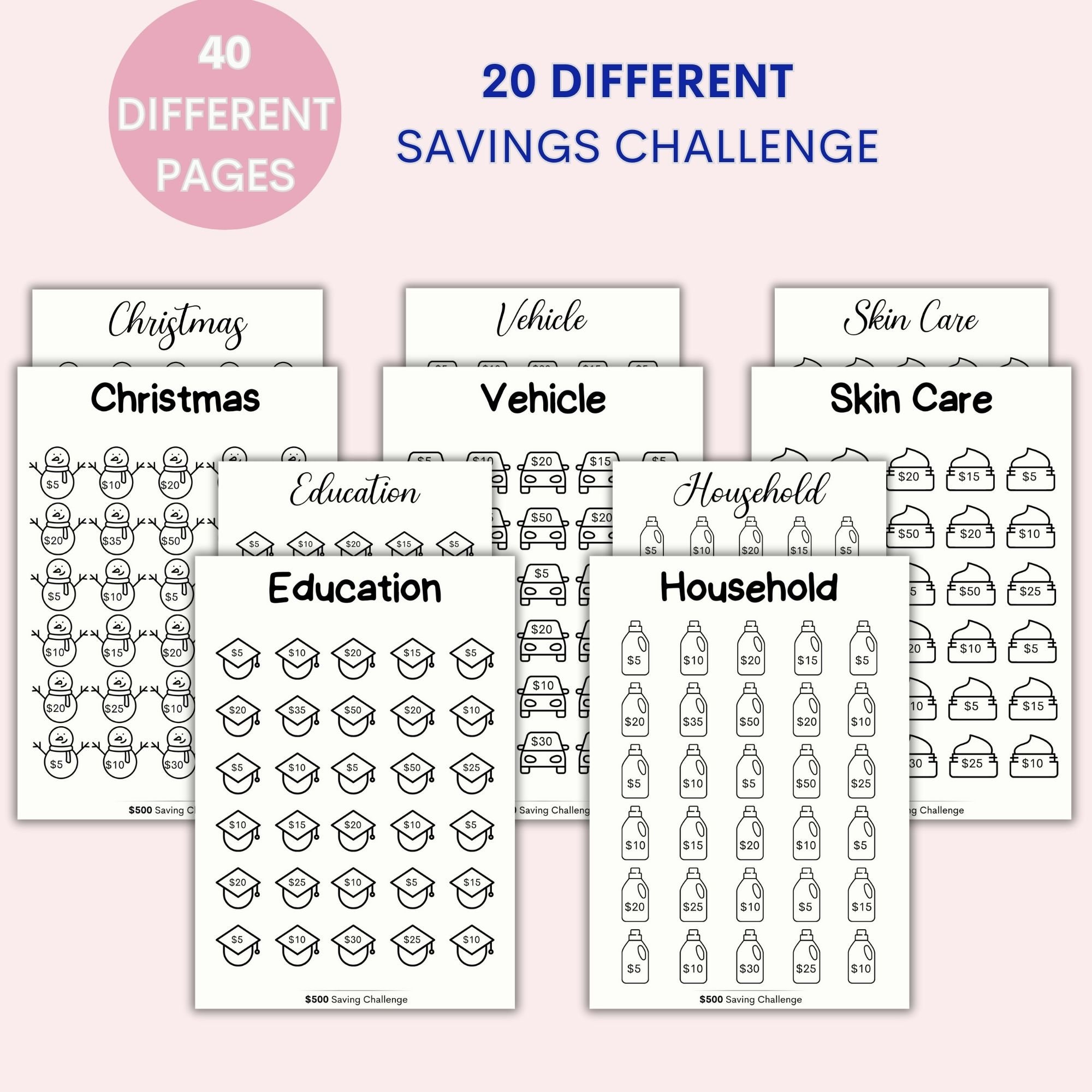 Saving Challenge Bundle 20 Ultimate Bundle 500 Saving - Etsy