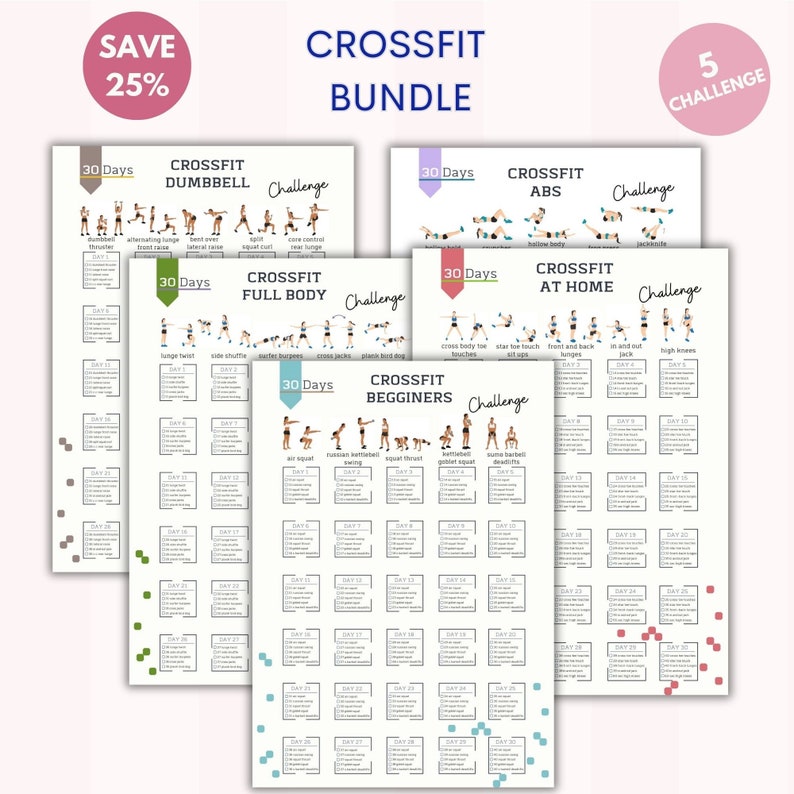 Crossfit Bundle |5 Products | 30 Day Workout Challenge |home Crossfit ...