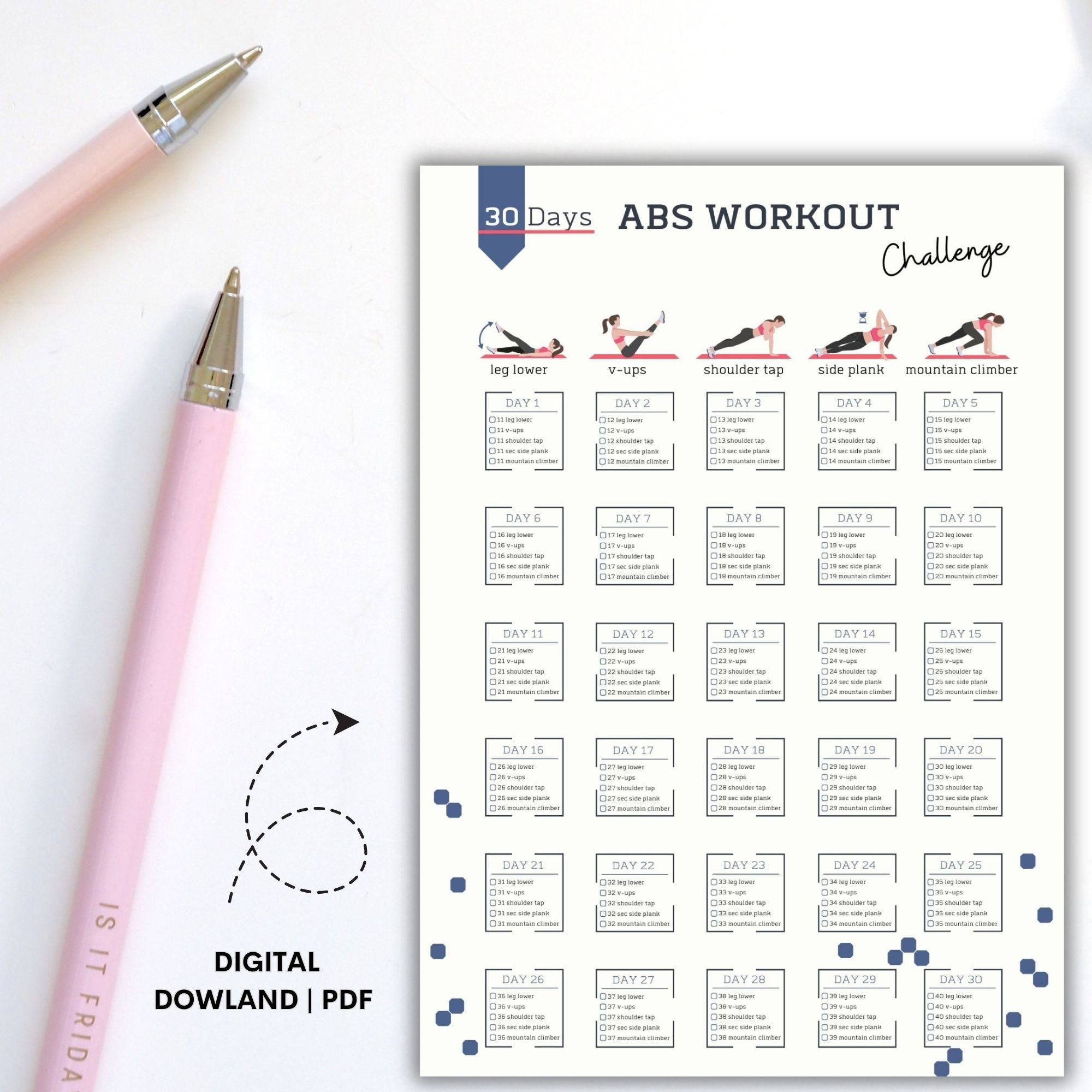 30 Day Abs Workout Challenge | House Workout | Bodybuilding Tracker ...