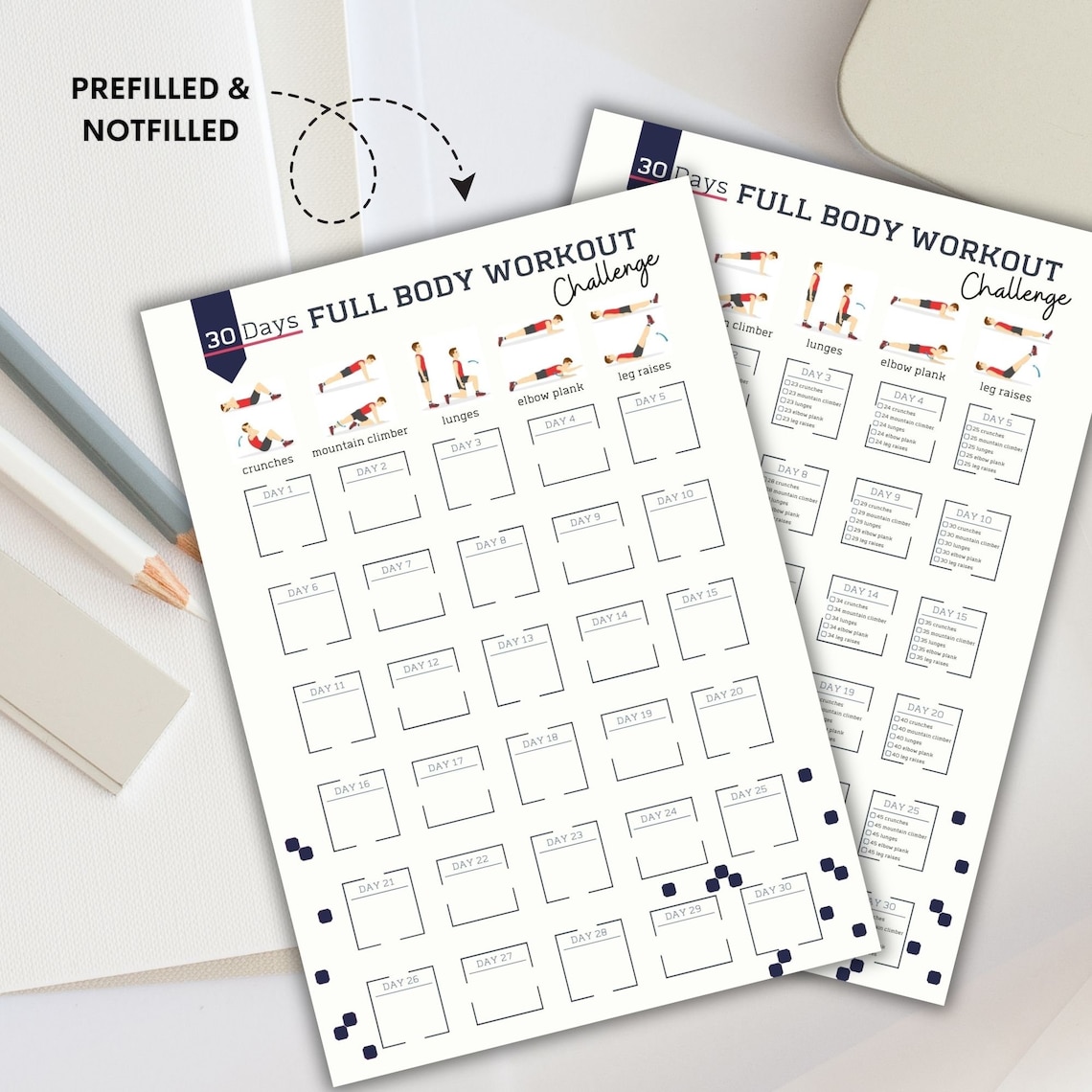 30 Day Full Body Workout Challenge Men House Workout Bodybuilding ...