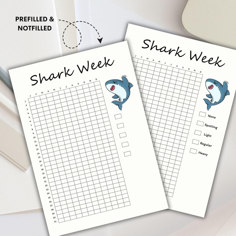 Shark Week |period Tracker |ovulation Tracker | Monthly Cycle ...
