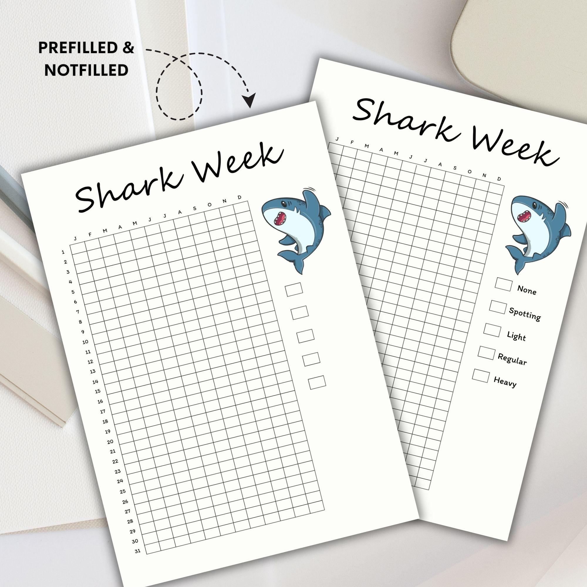 Shark Week |period Tracker |ovulation Tracker | Monthly Cycle ...