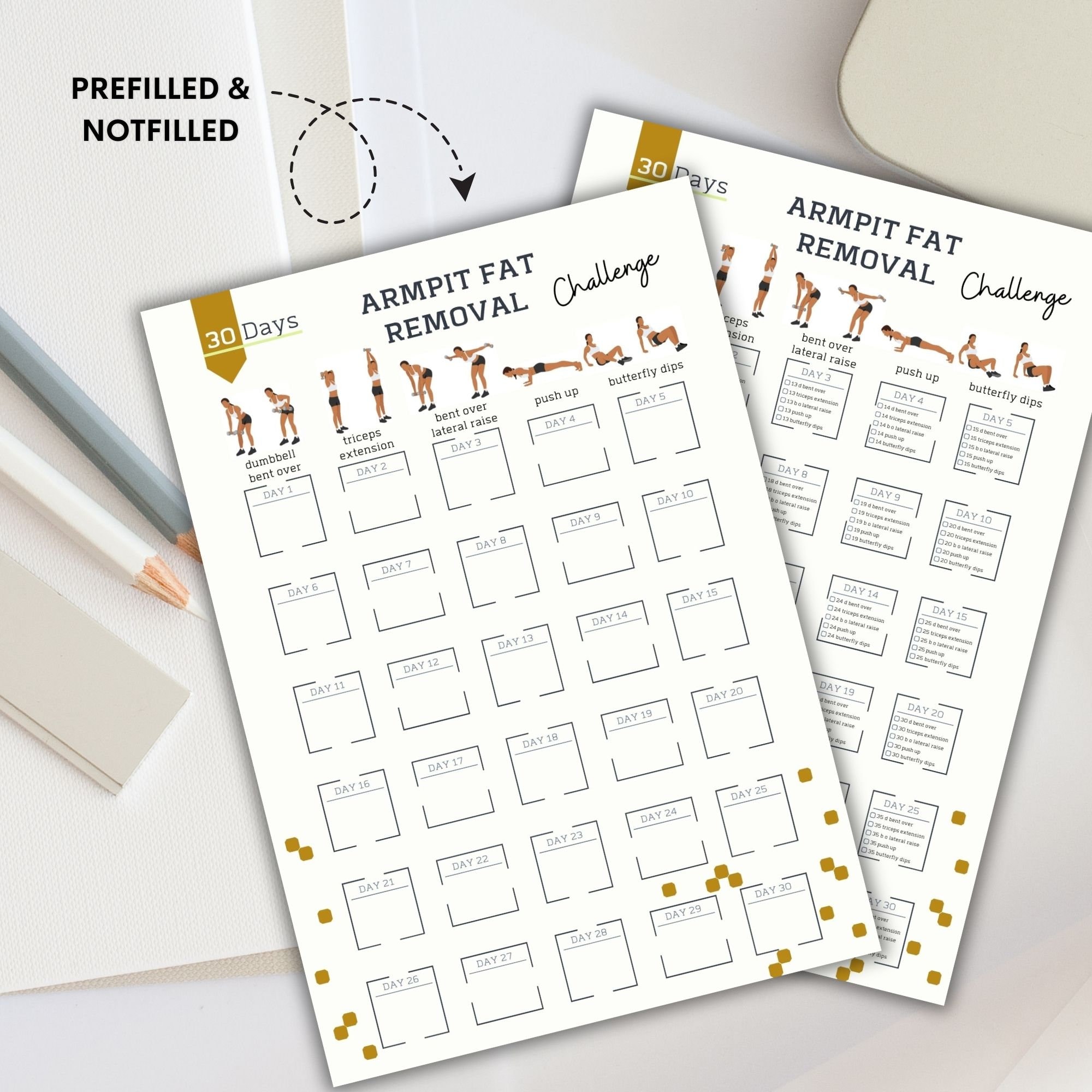 30 Day Armpit Fat Removal Challenge | House Workout| Sleek Arm Guide ...