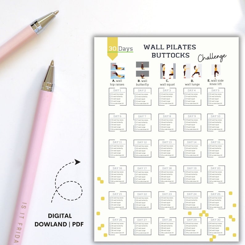 Wall Pilates Bundle |wall Pilates Senior, Begginer |30 Day Challenge ...