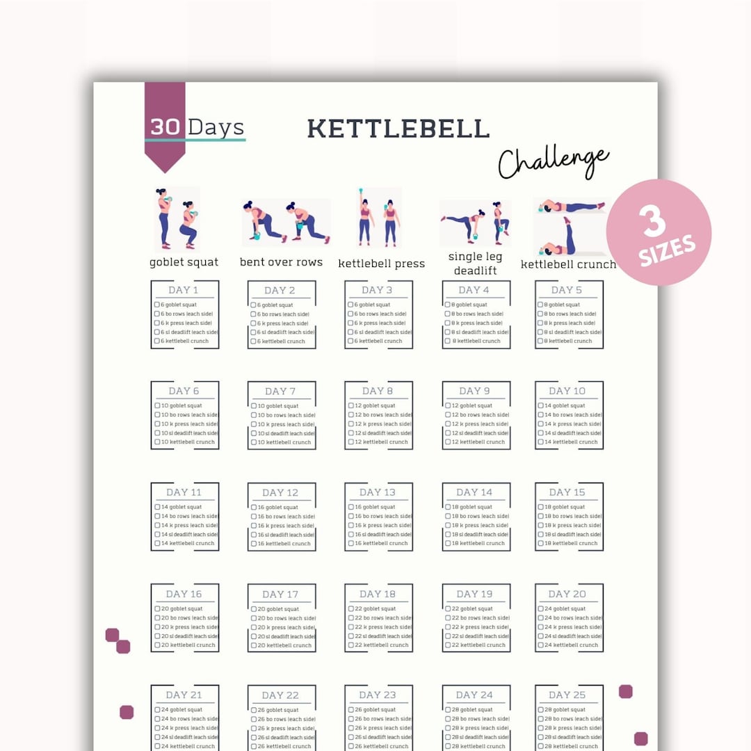 30 Day Kettlebell Challenge | Kettlebell Fitness | Kettlebell Mobility ...