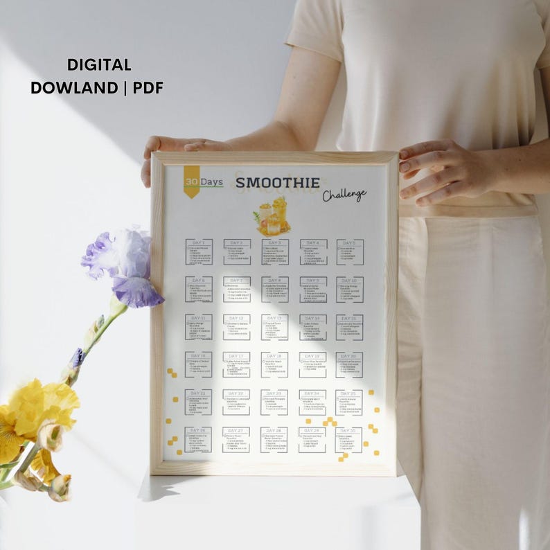 Smoothie Challenge| Healthy Eating Tracker | Smoothie Recipe | Digital ...